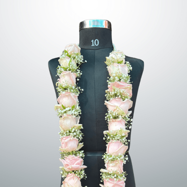 Buy Best Pink rose wedding garland online in Hyderabad
